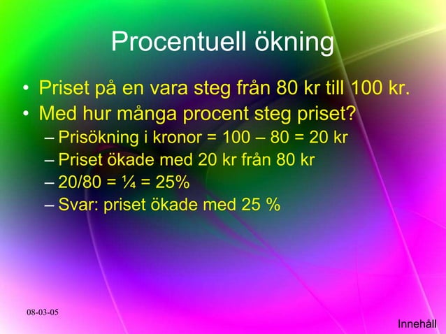 Procent genomgang grunder2 | PPT