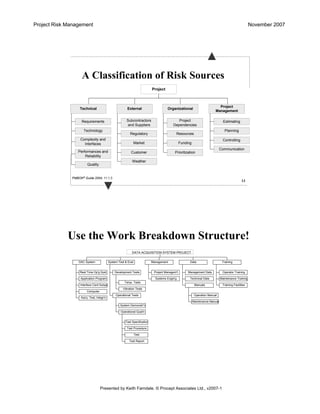 Procept Risk Workshop 2007 | PDF
