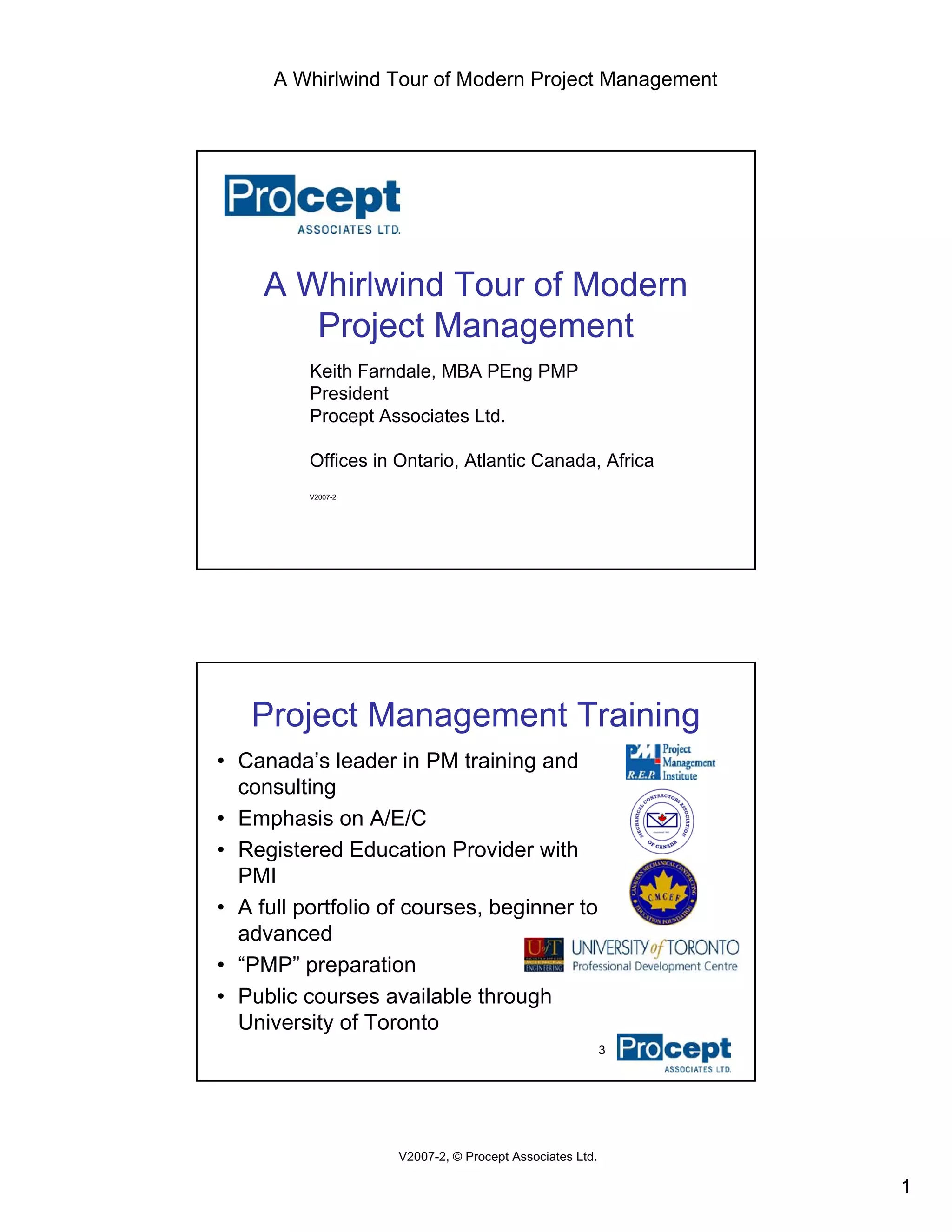 Procept Whirlwind Workshop 2007 | PDF