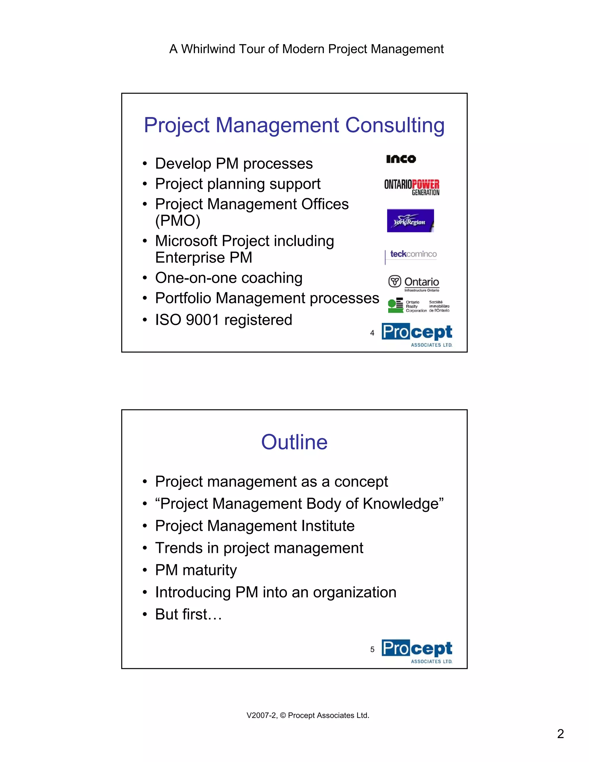 Procept Whirlwind Workshop 2007 | PDF