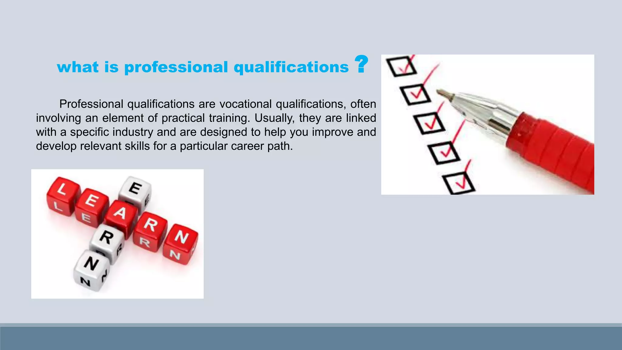 Professional Qualification | PPT