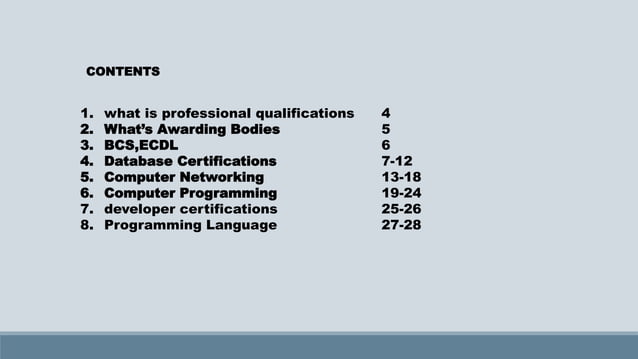 Professional Qualification | PPT | Free Download