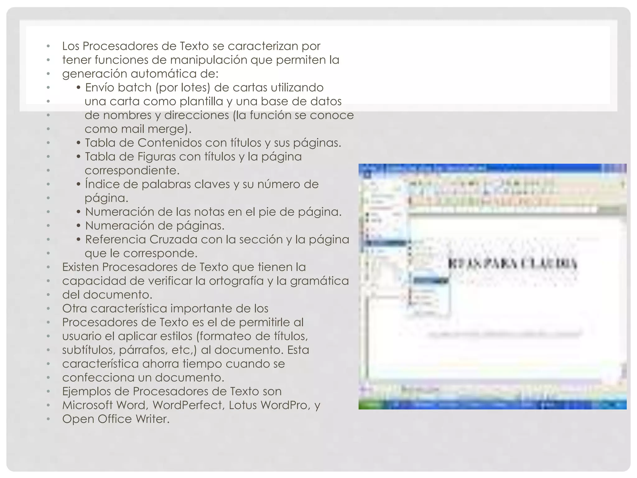 Procesador de texto | PPTX | Desktop Publishing | Computer Software and ...