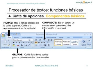 Procesador De Textos Funciones Básicas Pptx