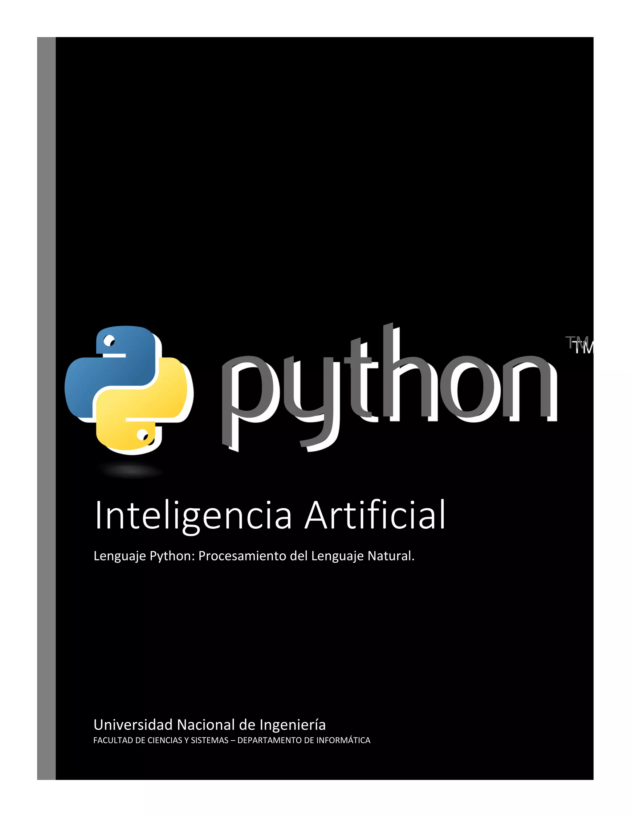 Procesamiento del lenguaje natural con python | PDF