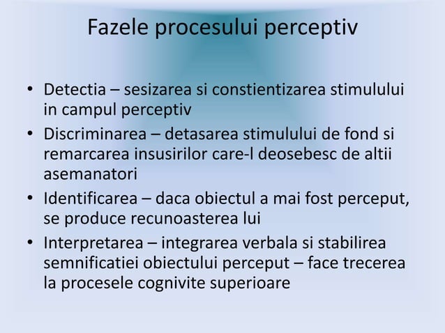 Procesele psihice senzoriale | PPT