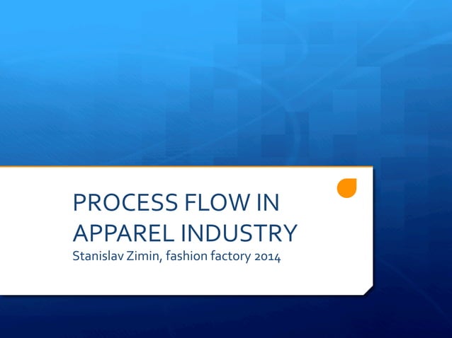 Proces flow in apparel industry | PDF