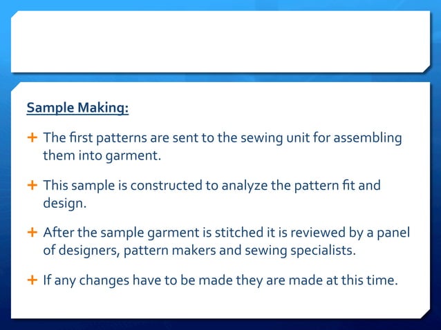 Proces flow in apparel industry | PDF