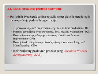 Procesni pristup poslovanju-BPR ppt | PPT