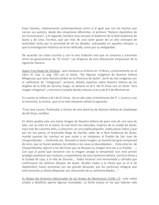 Comunicación: Proceso Histórico de la advocación de nuestra Señora de ...