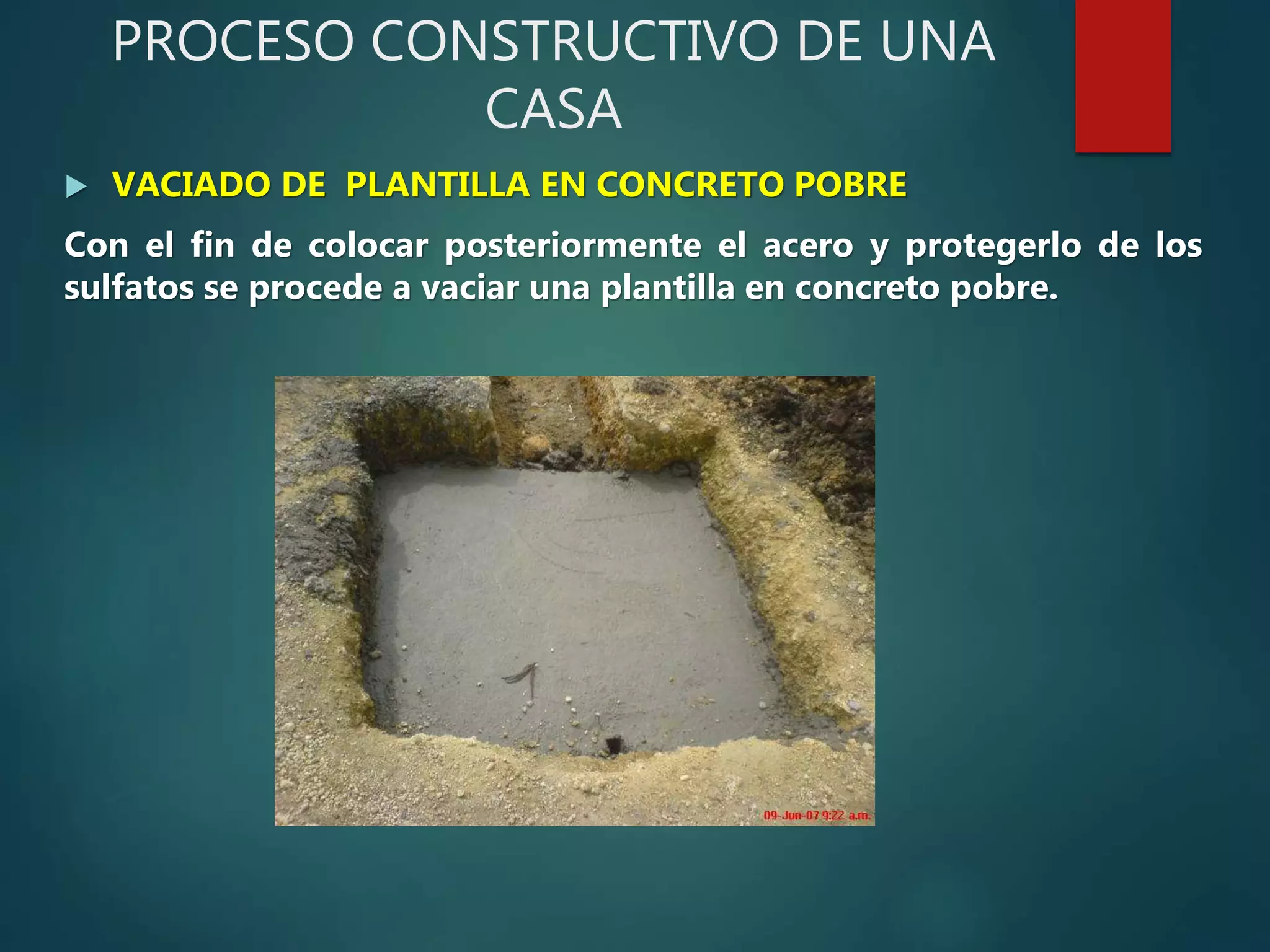 Proceso constructivo de casa | PPTX