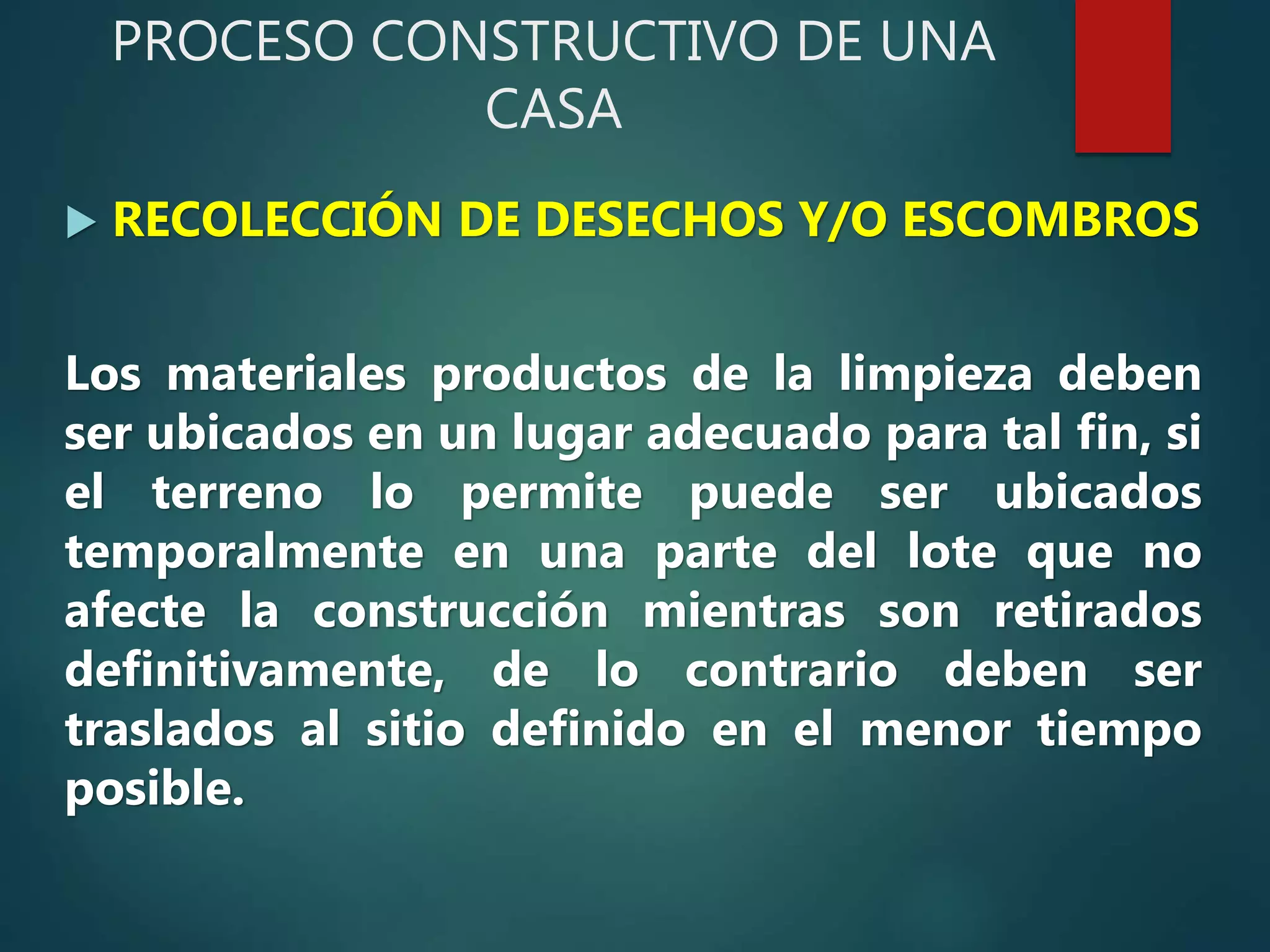 Proceso constructivo de casa | PPTX