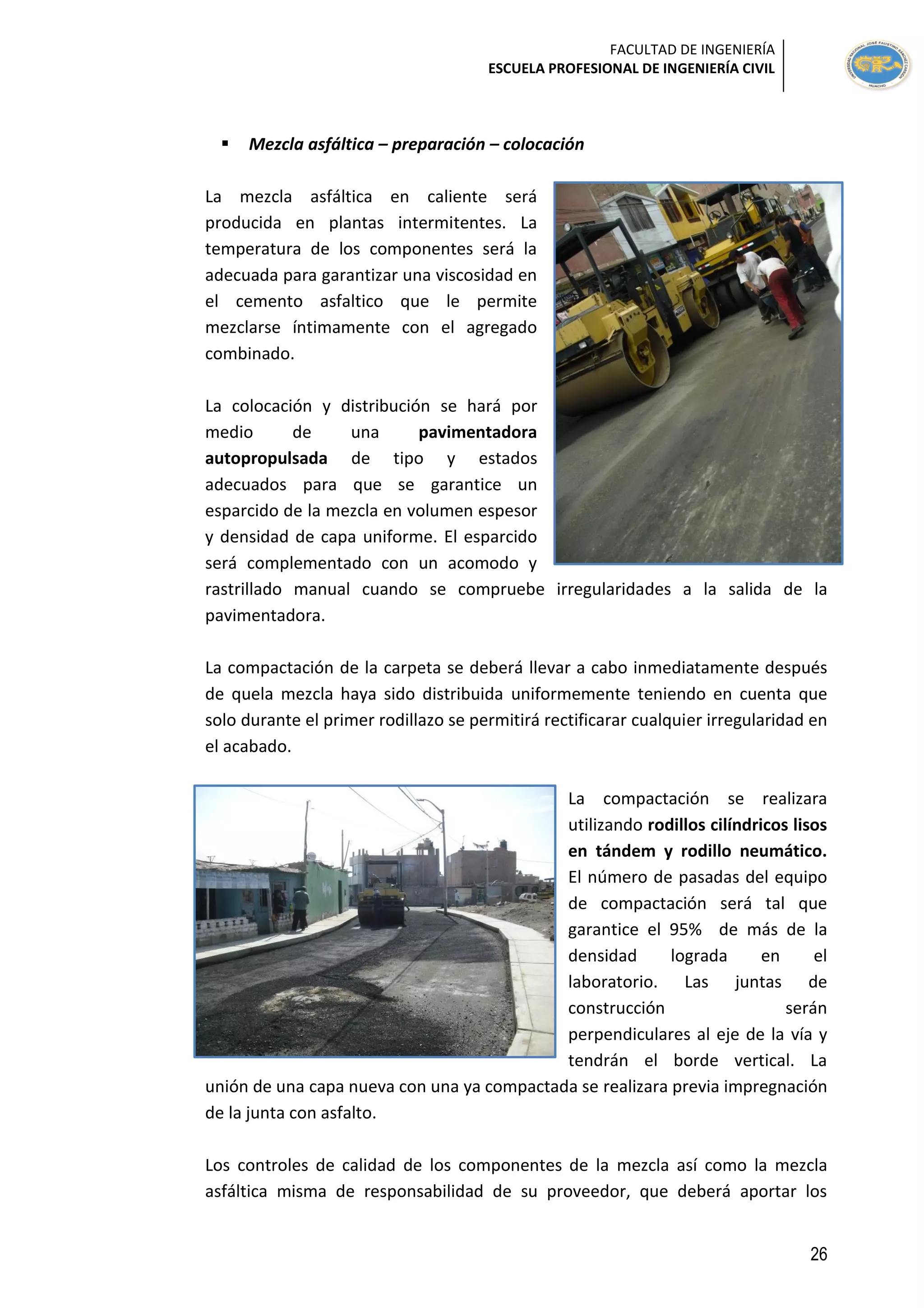 Proceso constructivo de pavimento flexible | PDF | Civil Engineering ...