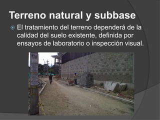 Proceso de construcción de una acera | PPTX