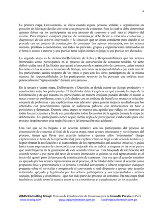 Proceso de construccion de consenso y consulta previa introduccion lore ...