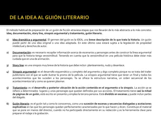 Proceso de construcción del guión literario | PPT