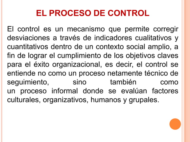 Proceso de control. | PPTX