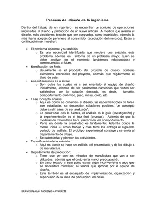 Proceso de diseño de la ingeniería | DOCX