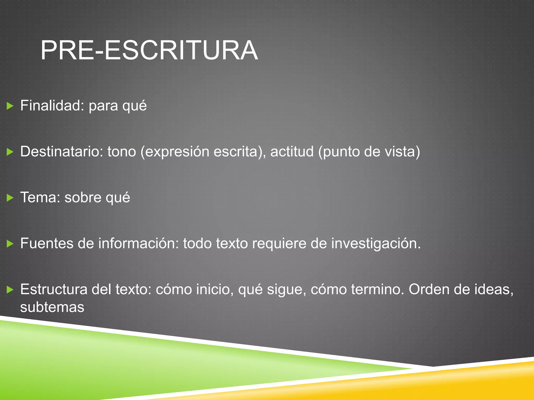 Proceso de escritura | PPT