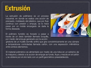 Proceso de extrusión de plásticos | PDF