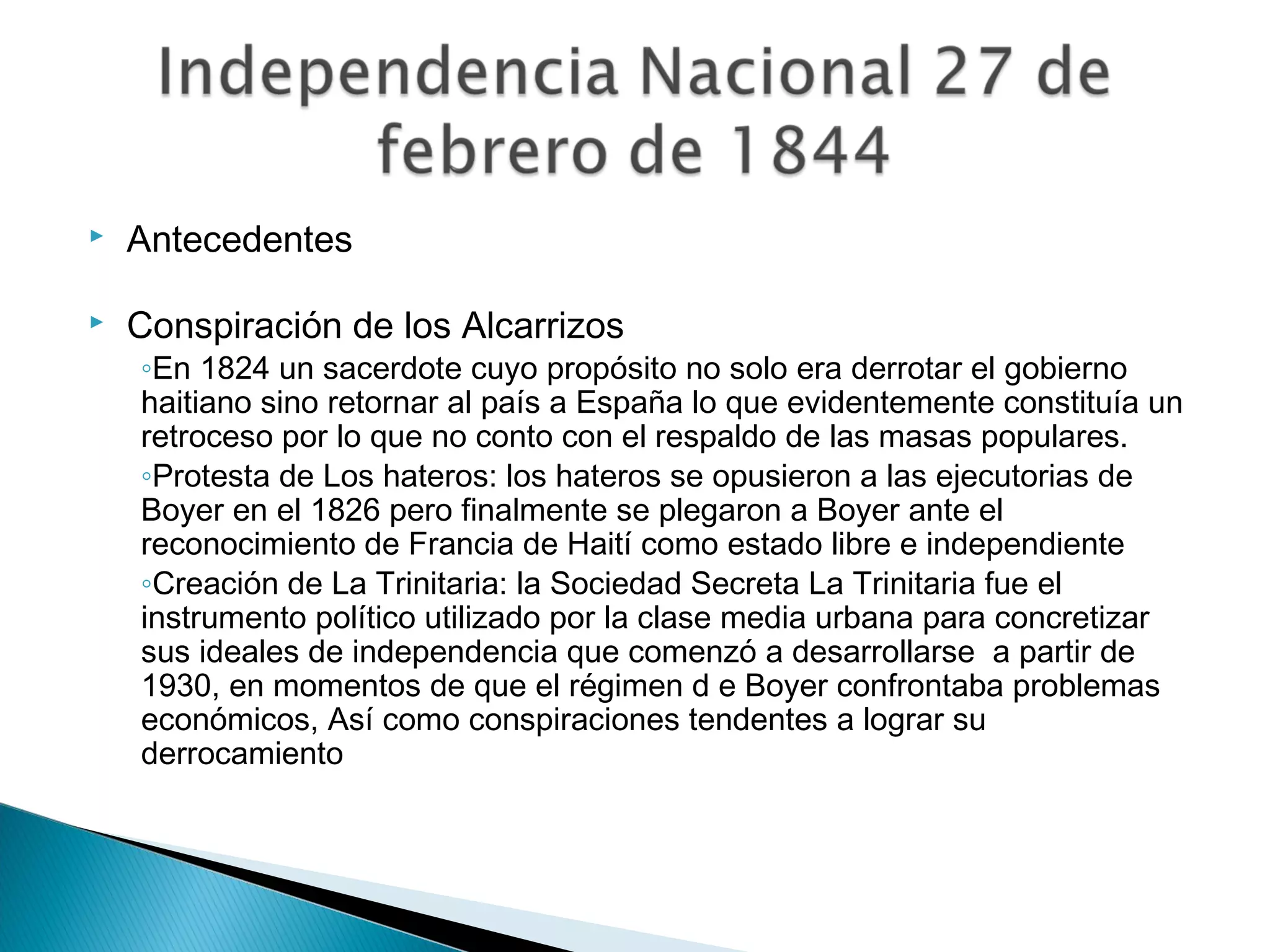 Proceso de la independencia de la republica dominicana ing. carlos ...