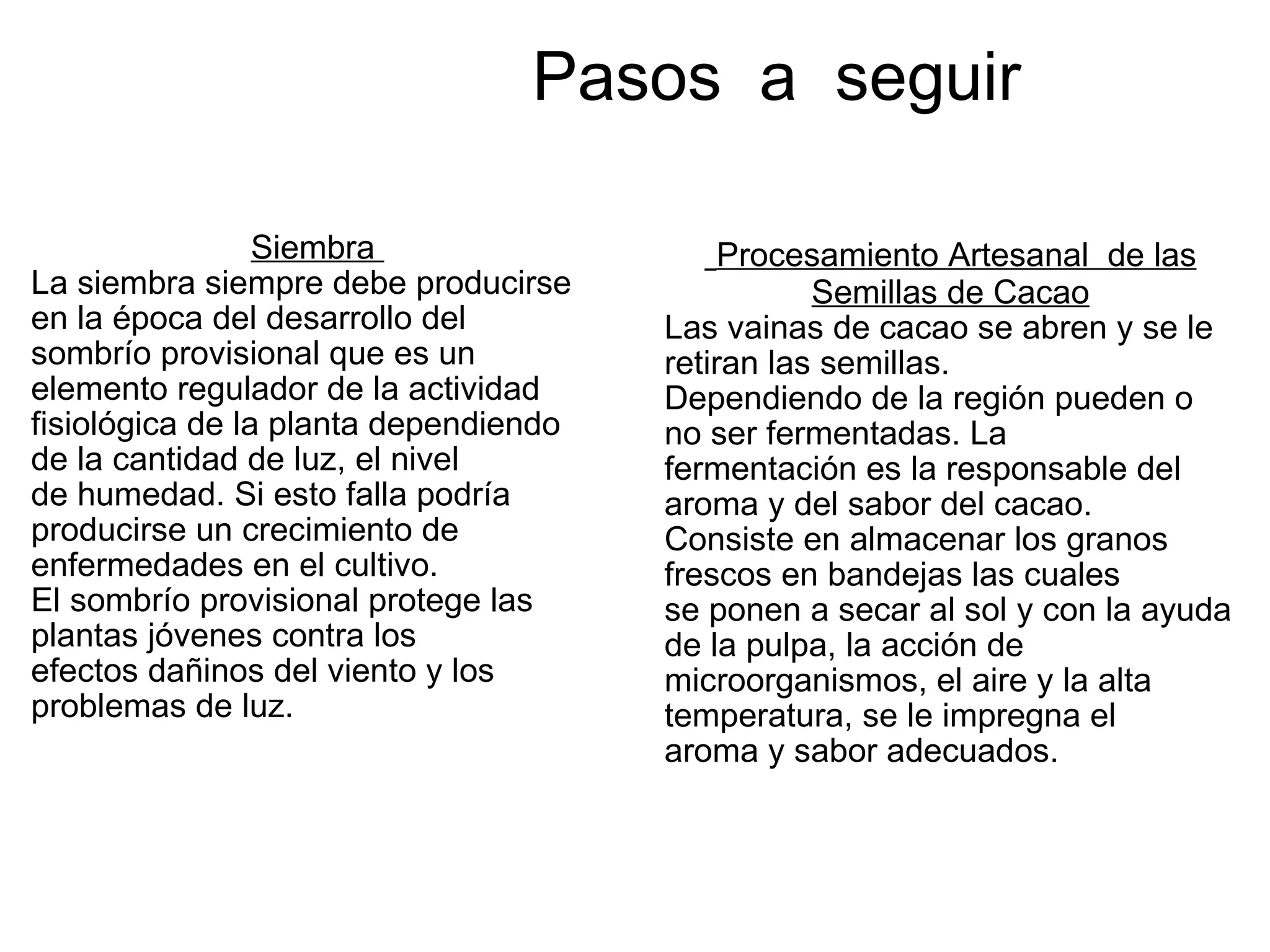 Proceso del chocolate | PPT