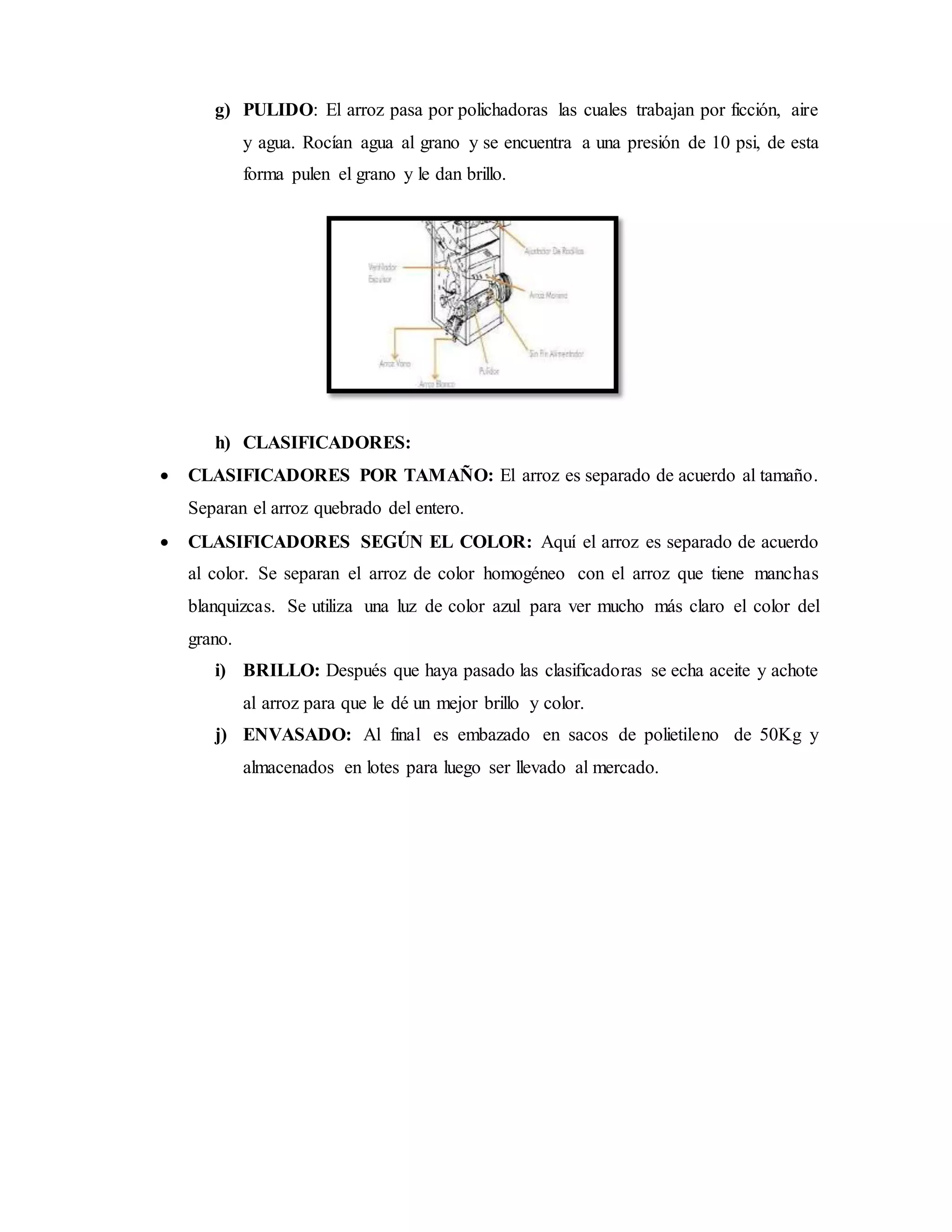Proceso de pilado de arroz | DOCX
