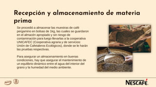 Proceso de produccion de Nescafé - Nestlé | PDF