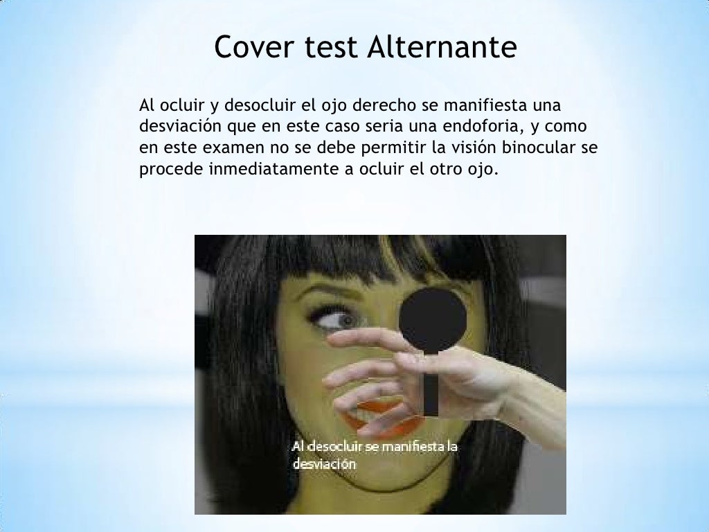 Proceso de realizacion del cover test