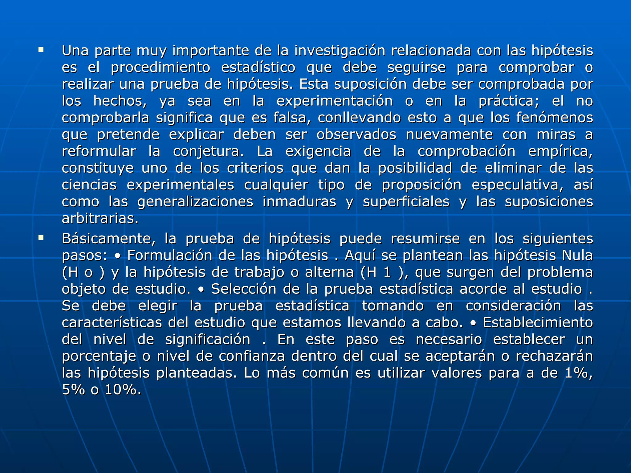Proceso De Verificacion De La Hipotesis | PPT