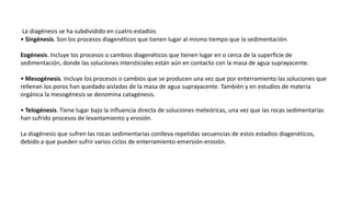 Proceso diagenetico para la formacion de las rocas | PPTX