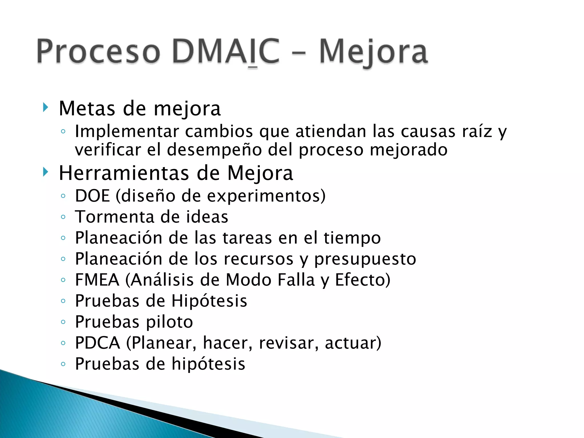 Proceso DMAIC para la Calidad | PPT