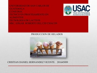 Proceso industrial de helados. | PDF