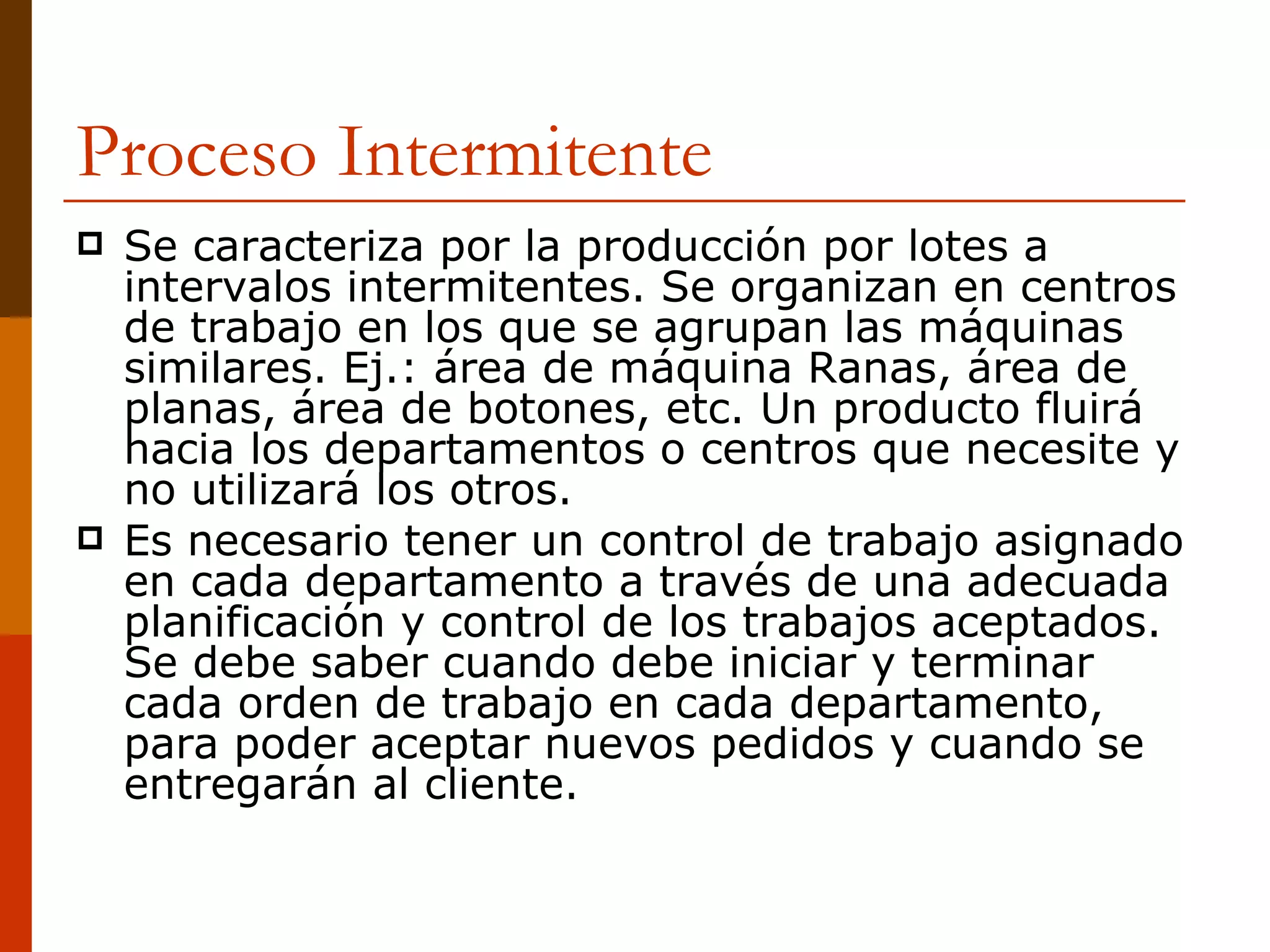 Proceso lineal e intermitente | PPT