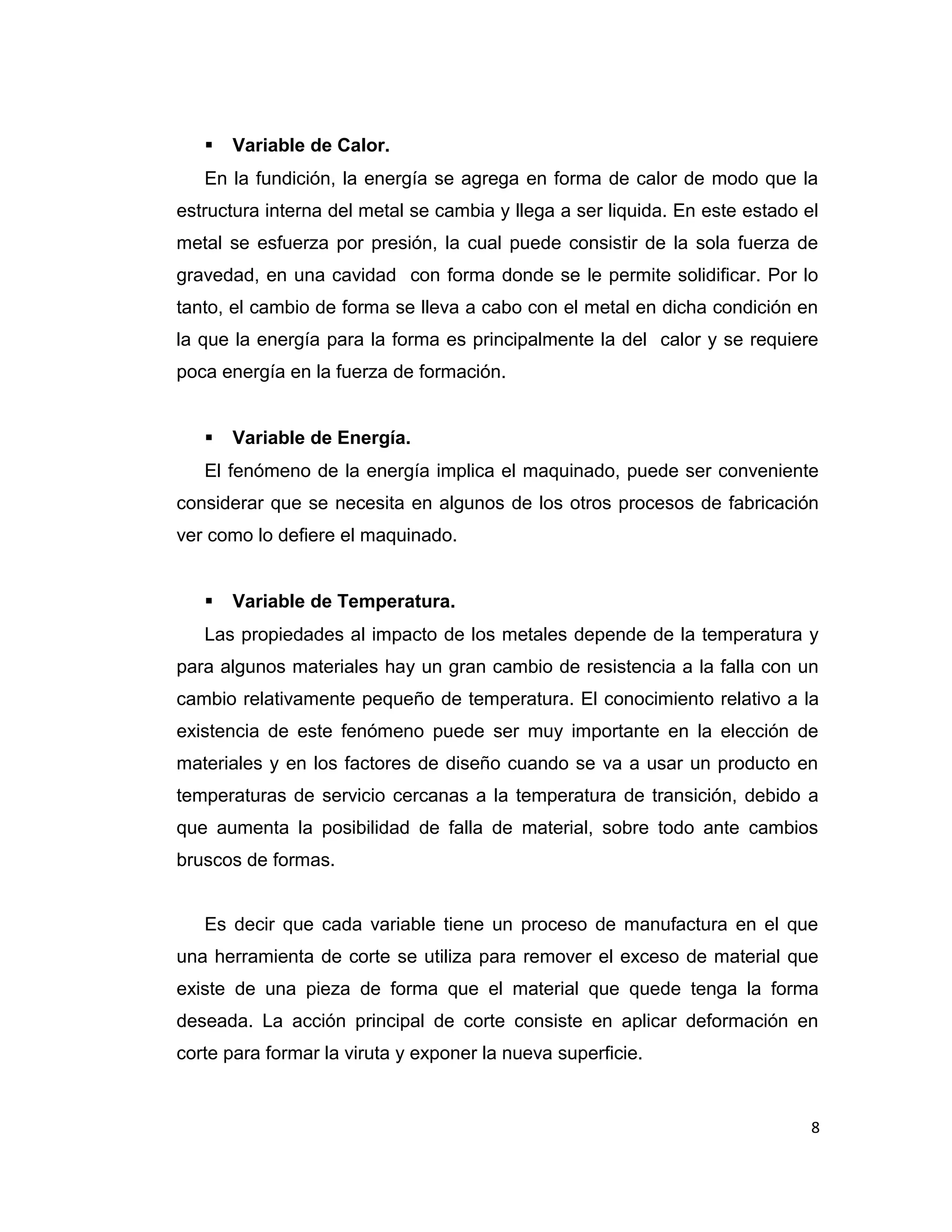 TERMODINAMICA EN EL CORTE DE LOS METALES | DOC