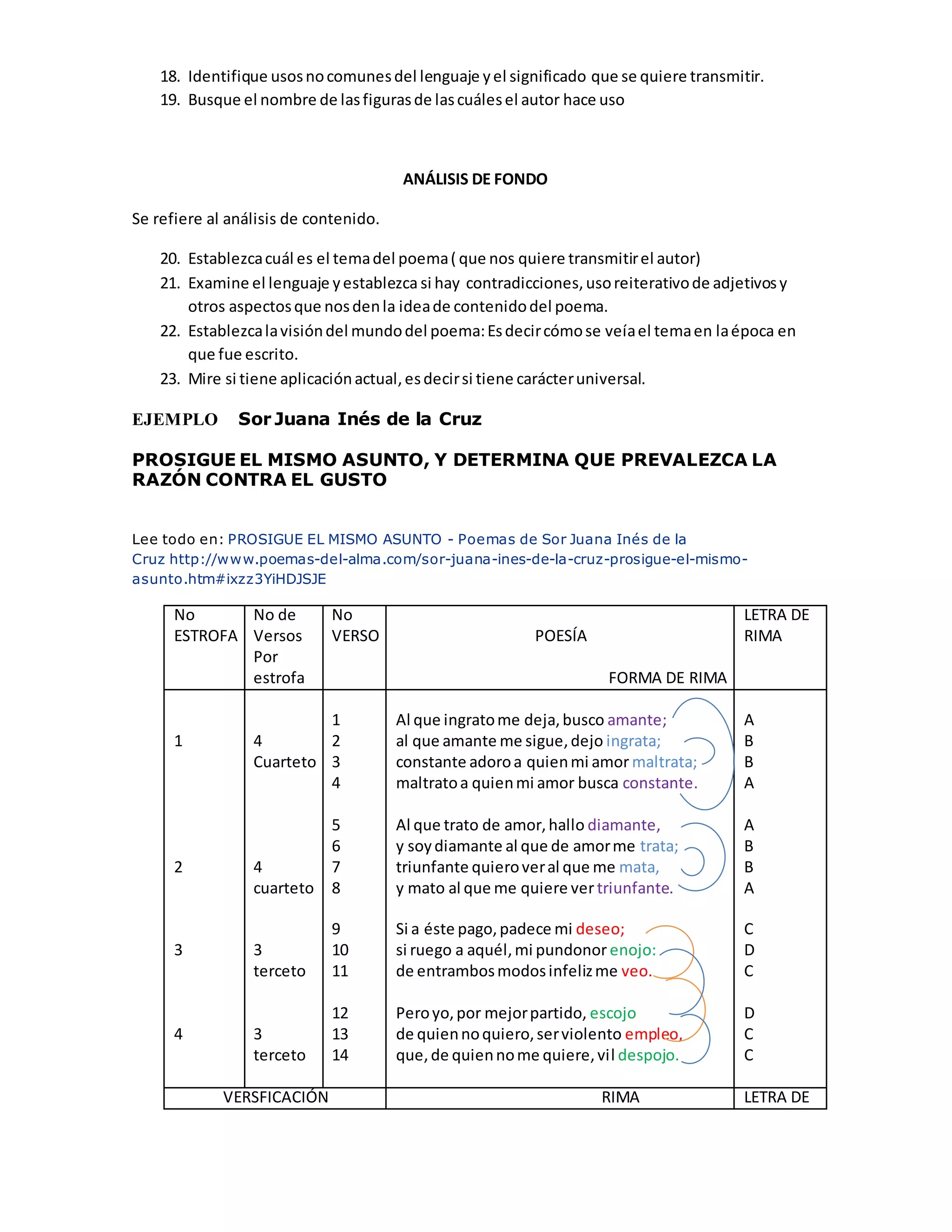 Proceso para el análisis de poesías | DOCX