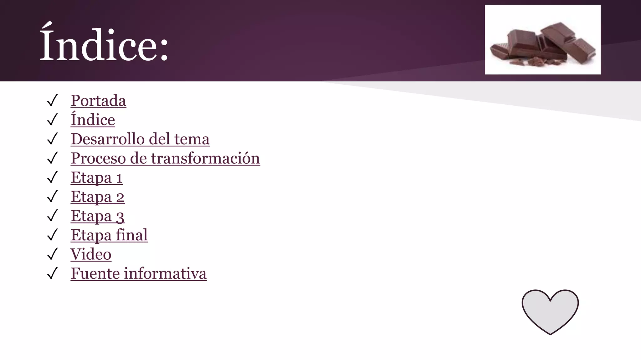 Proceso productivo del chocolate. | PPTX