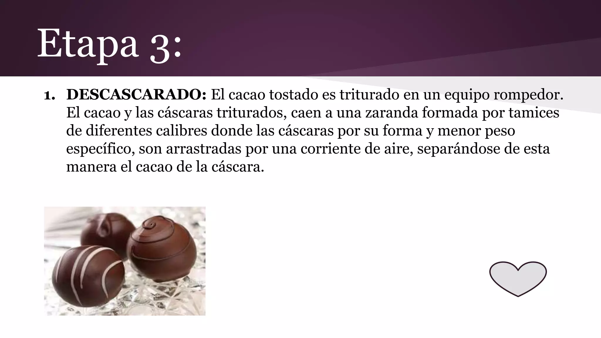 Proceso productivo del chocolate. | PPTX