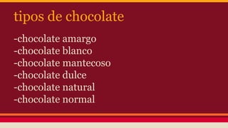 Proceso productivo del chocolate (cacao) | PPTX