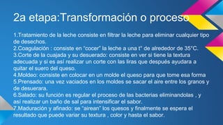 Proceso productivo del queso | PPTX