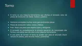 Procesos de los materiales (Proceso de torneado, fresado, cambio ...