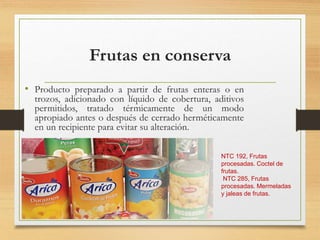 Procesos refrescos-concentrados y conservas | PPTX