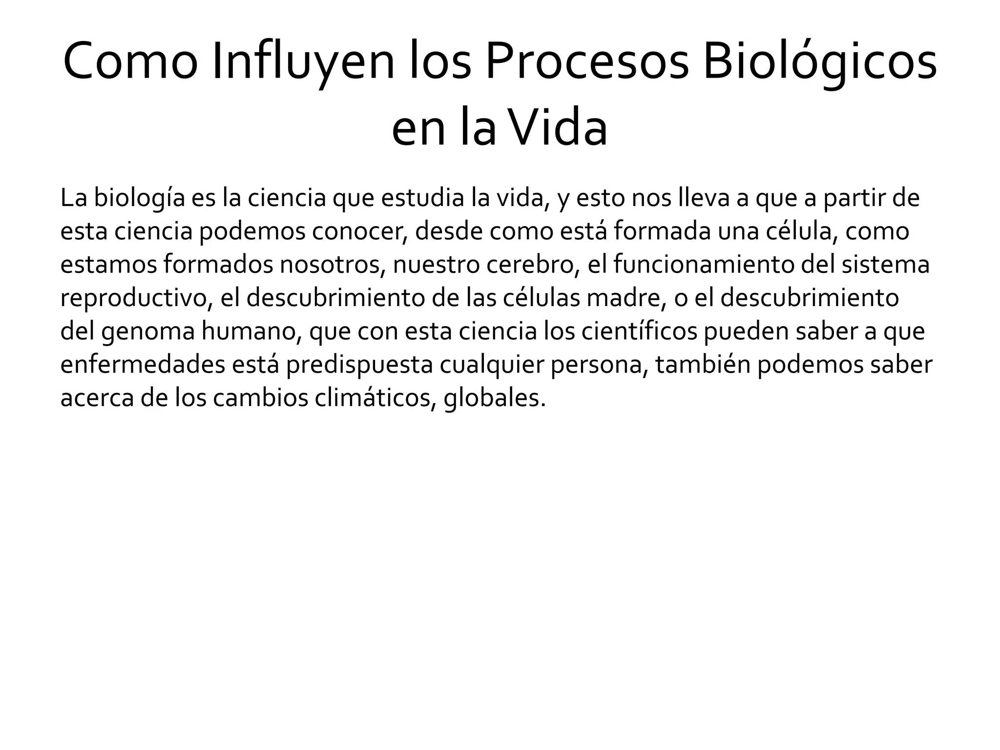 Procesos biologicos | PPTX