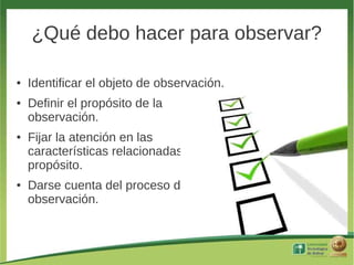 Procesos Básicos del Pensamiento (Observación) | PDF