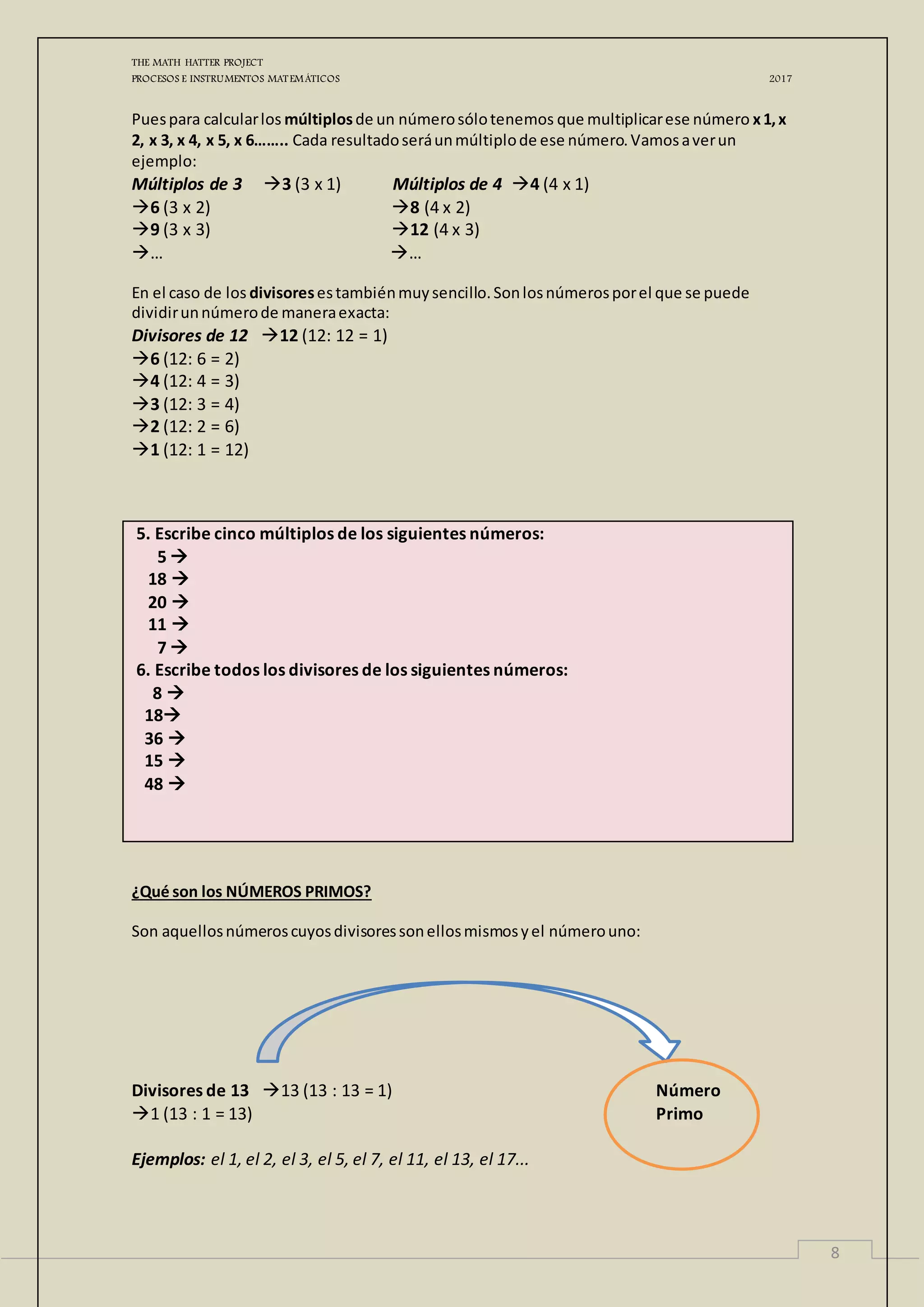 Procesos e Instrumentos Matemáticos. | PDF
