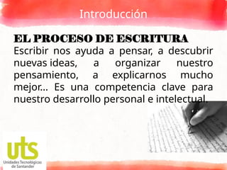 PROCESOS EN LA ESCRITURA. mfkmkrkmkmerfkmpptx | PPTX