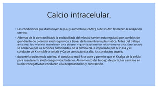 Procesos fisiológicos y bioquímicos que regulan el parto | PPTX