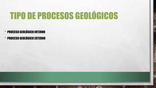 Procesos geológicos tercera semaningeneiria a.pptx | Geology | Science