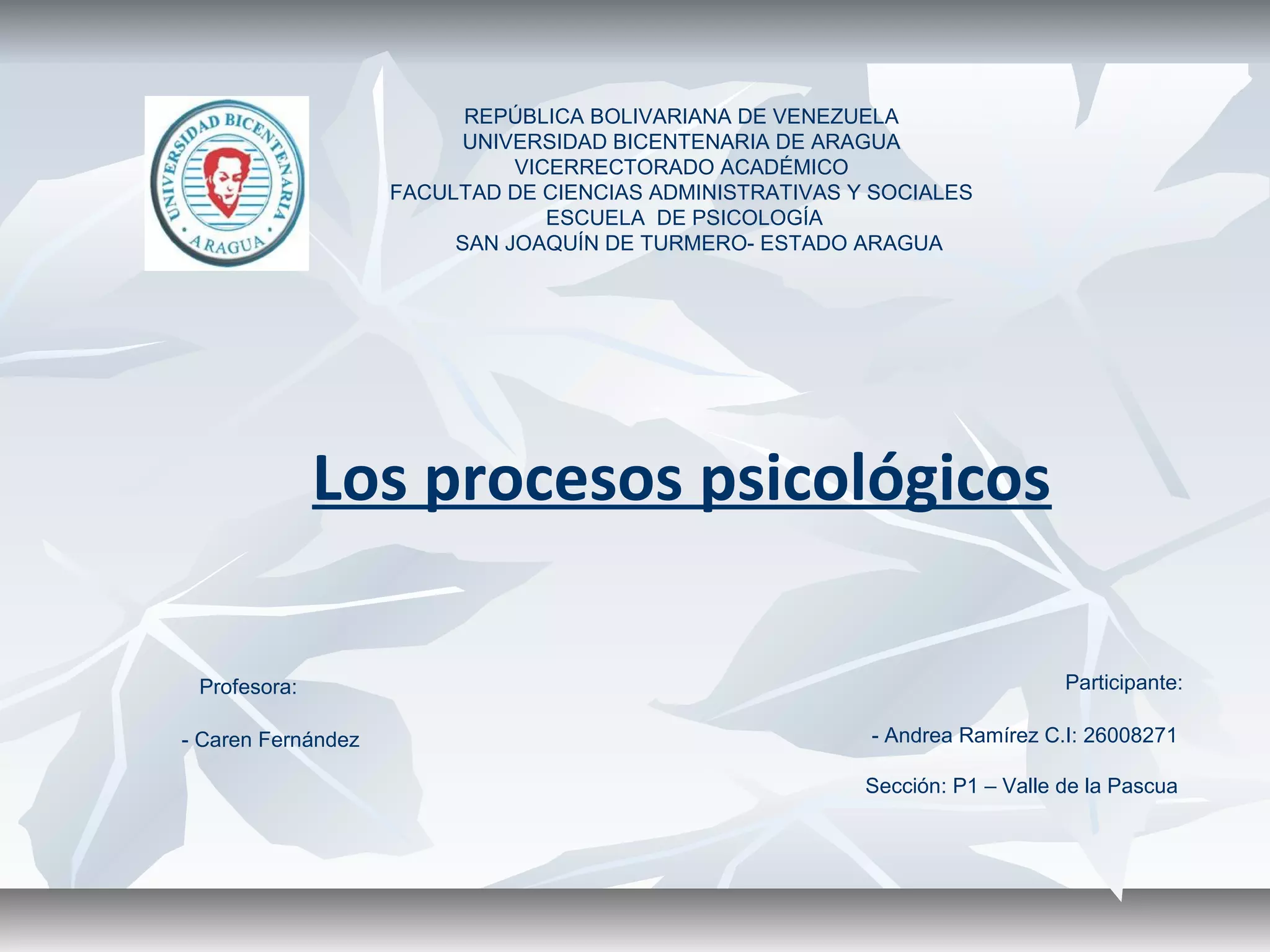Procesos psicologicos | PPT
