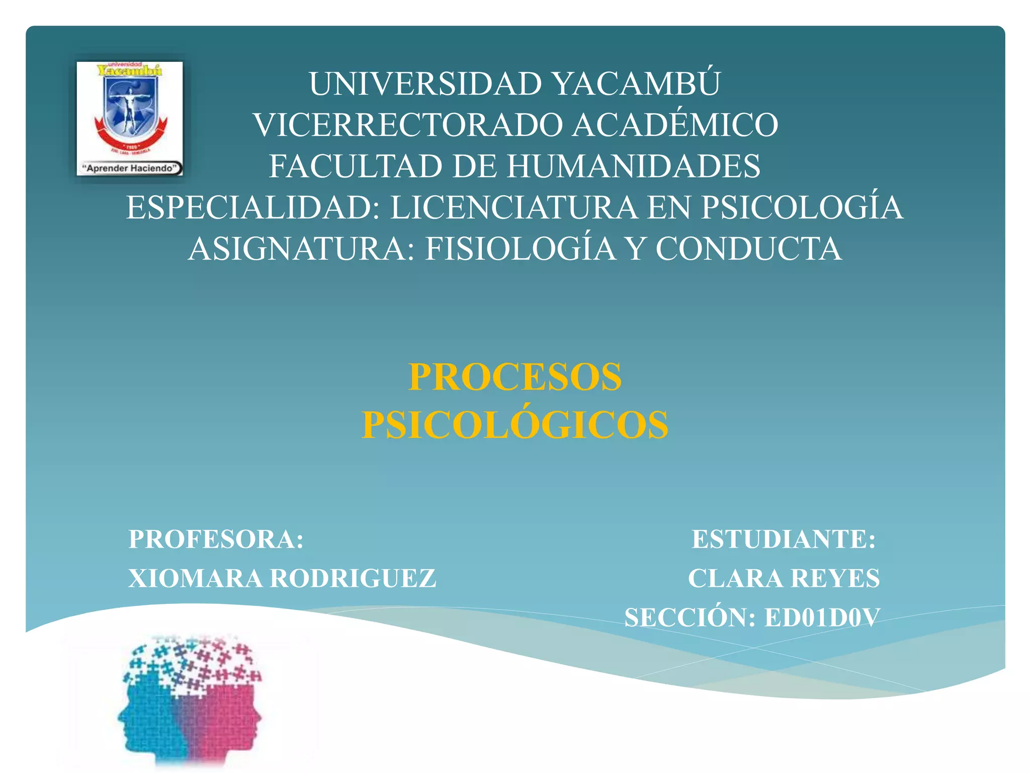 Procesos psicologicos | PPTX | Education